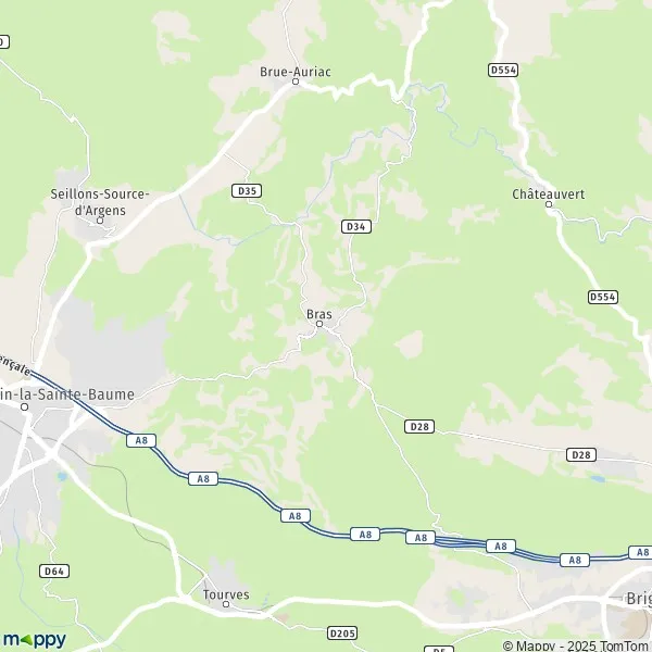 Map Bras: map of Bras (83149) and practical information