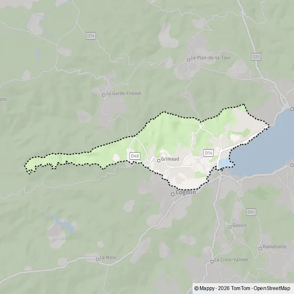 Map Grimaud: map of Grimaud (83310) and practical information