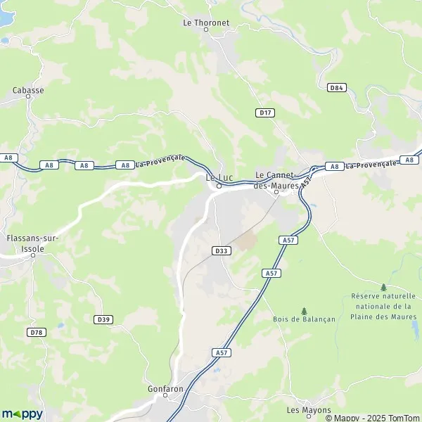 Map Le Luc: map of Le Luc (83340) and practical information