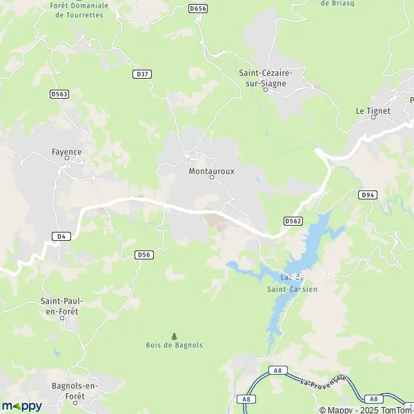 Map Callian: map of Callian (83440) and practical information