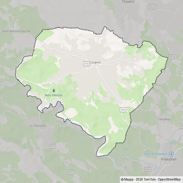 Map Lorgues: map of Lorgues (83510) and practical information