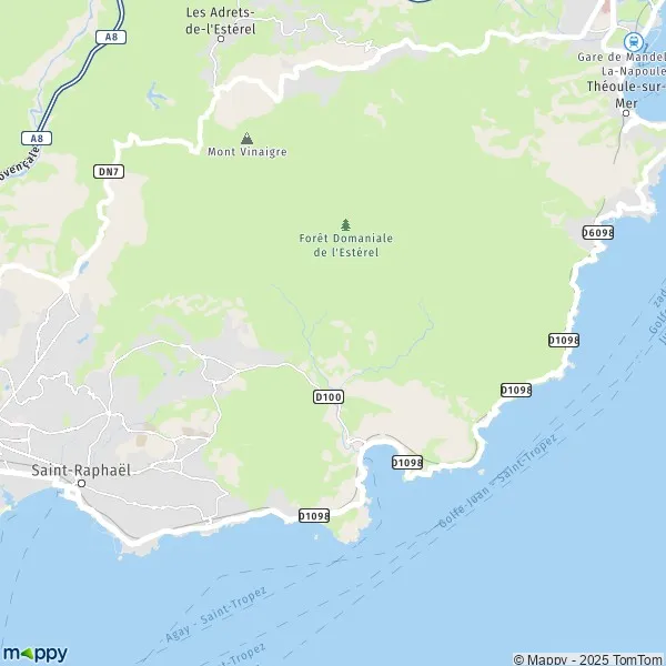 Map Saint-Raphaël: map of Saint-Raphaël (83530) and practical information