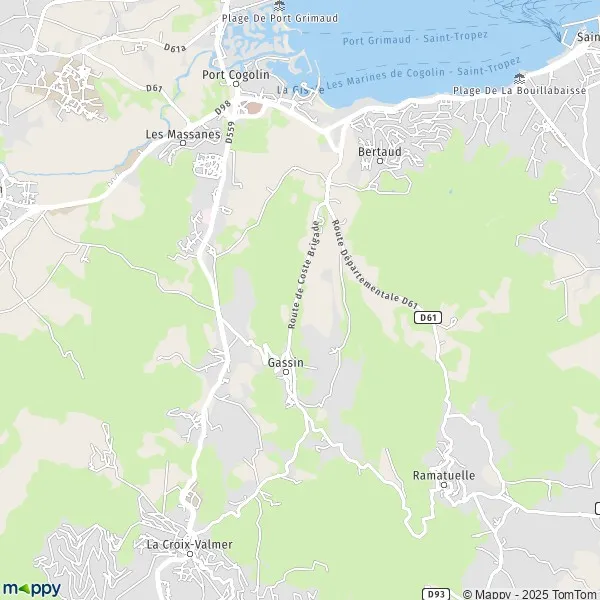 Map Gassin: map of Gassin (83580) and practical information