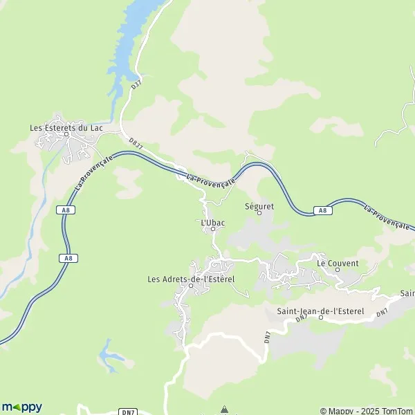 Map Les Adrets-de-l'Estérel: map of Les Adrets-de-l'Estérel (83600) and ...