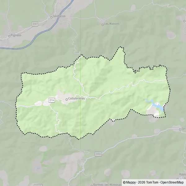 Map Collobrières: map of Collobrières (83610) and practical information