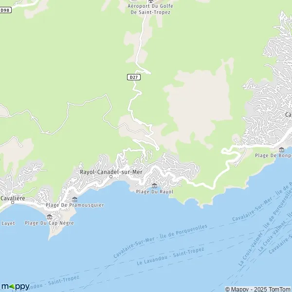 Map Rayol-Canadel-sur-Mer: map of Rayol-Canadel-sur-Mer (83820) and ...