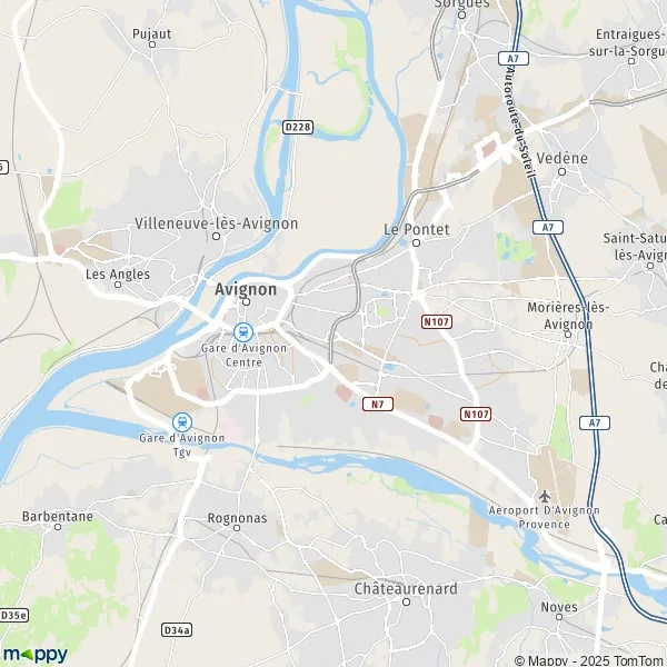 Map Avignon: map of Avignon (84000) and practical information