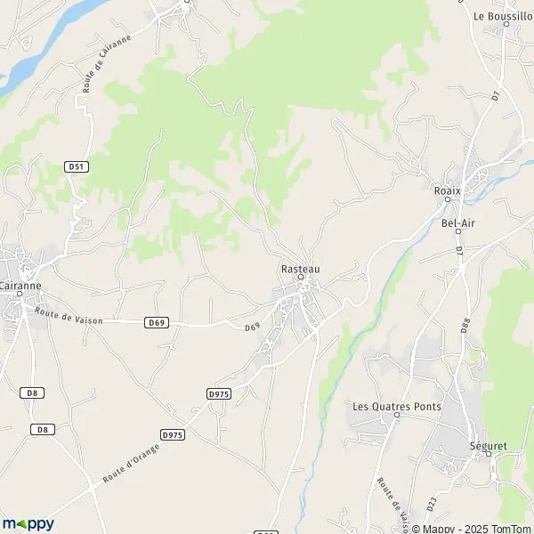 Map Rasteau: map of Rasteau (84110) and practical information