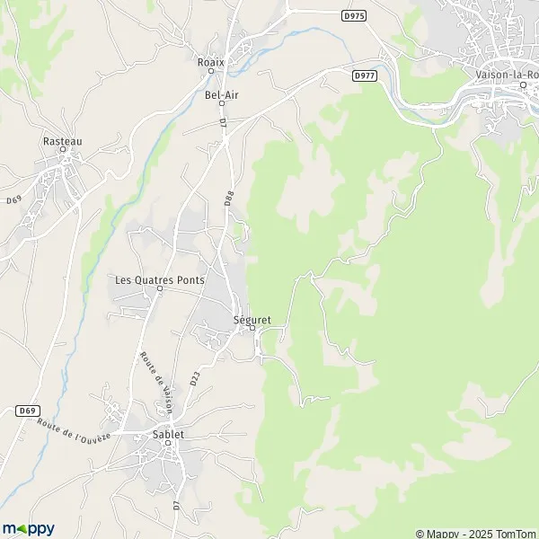 Map Séguret: map of Séguret (84110) and practical information