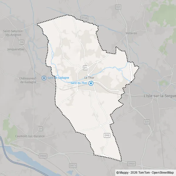 Map Le Thor: map of Le Thor (84250) and practical information