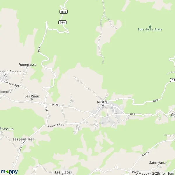 Map Rustrel: map of Rustrel (84400) and practical information