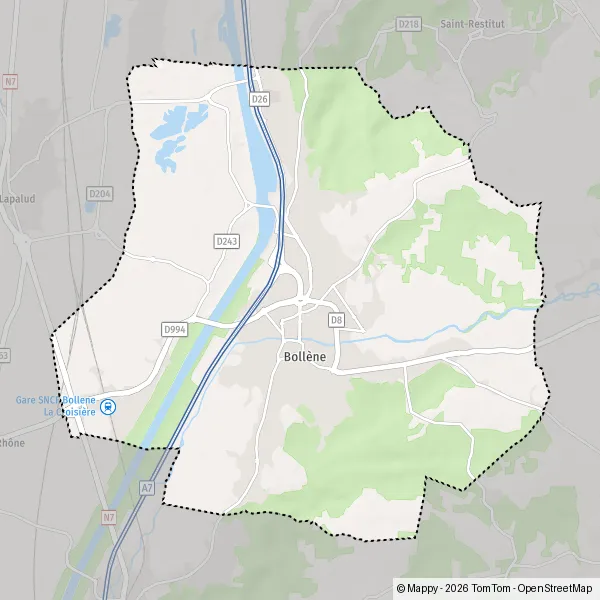 Map Bollène: map of Bollène (84500) and practical information