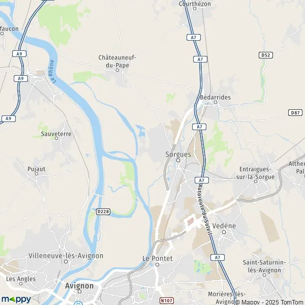 Map Sorgues: map of Sorgues (84700) and practical information