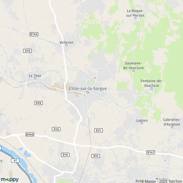 Map L'Isle-sur-la-Sorgue: map of L'Isle-sur-la-Sorgue (84800) and ...