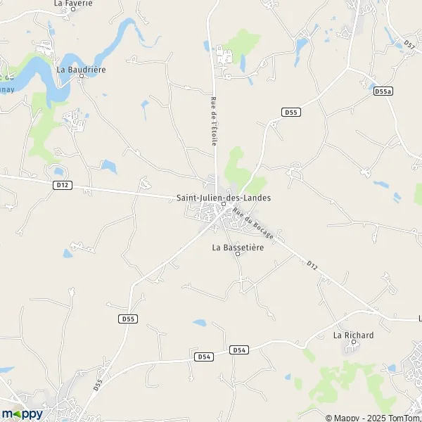 Map Saint-Julien-des-Landes: map of Saint-Julien-des-Landes (85150) and ...