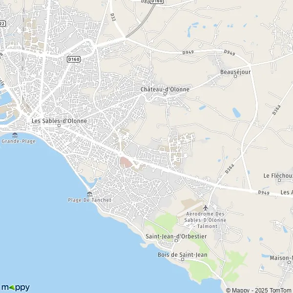 Map Château-d'Olonne: map of Château-d'Olonne, 85180 Les Sables-d ...