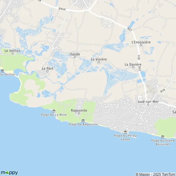 Map Jard-sur-Mer: map of Jard-sur-Mer (85520) and practical information