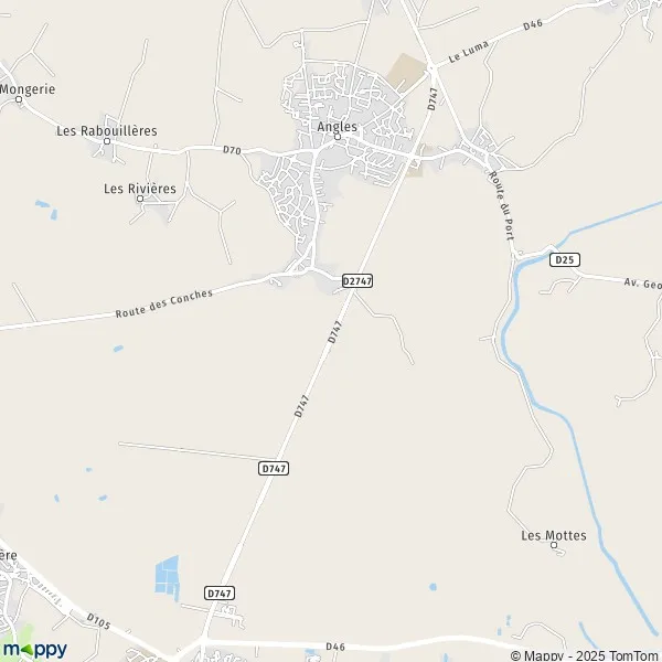 Map Angles: map of Angles (85750) and practical information