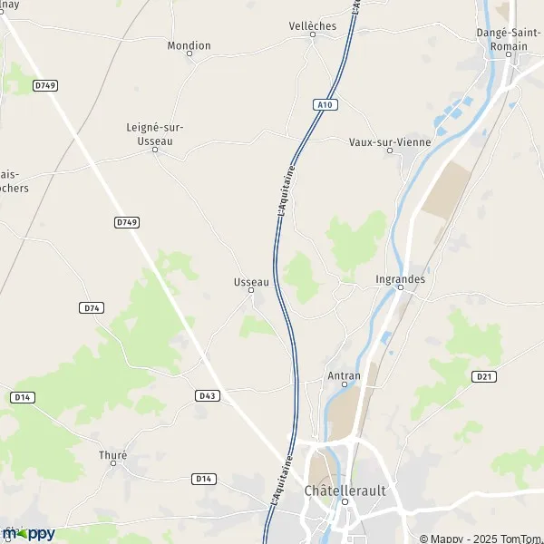 Map Antran: map of Antran (86100) and practical information