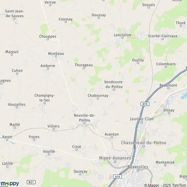 Map Saint-Martin-la-Pallu: map of Saint-Martin-la-Pallu (86110) and ...