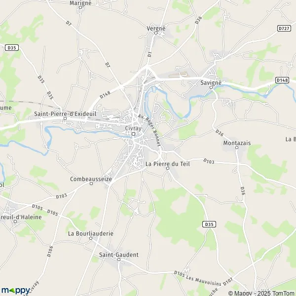 Map Civray: map of Civray (86400) and practical information