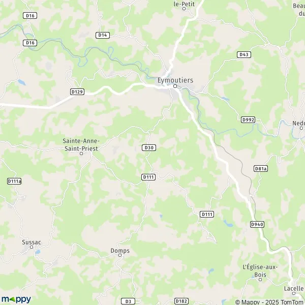 Map Eymoutiers: map of Eymoutiers (87120) and practical information