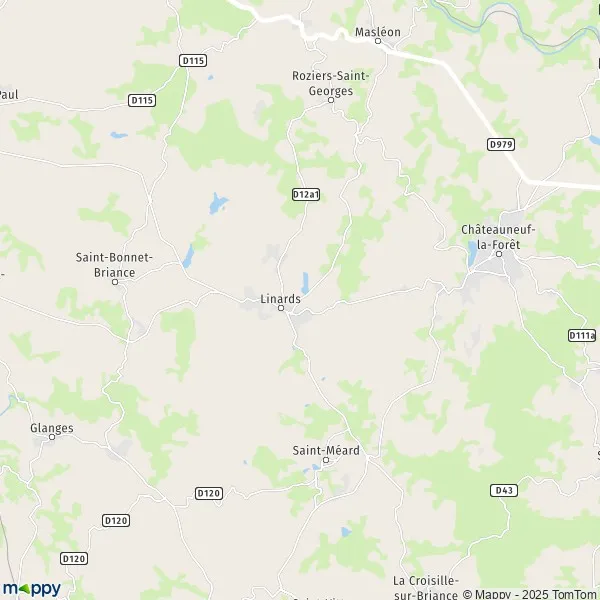 Map Linards: map of Linards (87130) and practical information