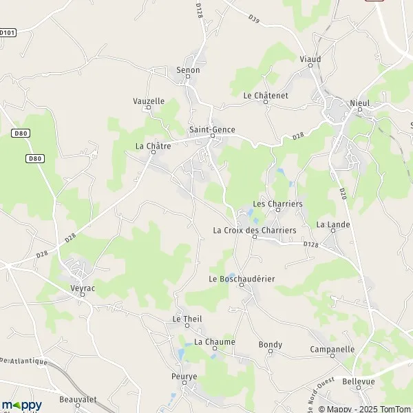 Map Saint-Gence: map of Saint-Gence (87510) and practical information