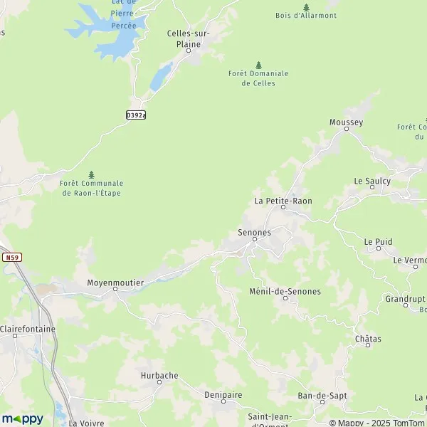 Map Senones: map of Senones (88210) and practical information