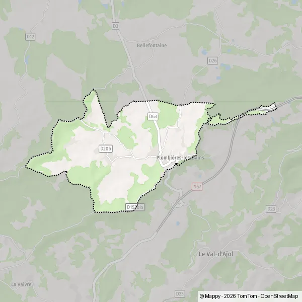 Map Plombières-les-Bains: map of Plombières-les-Bains (88370) and ...