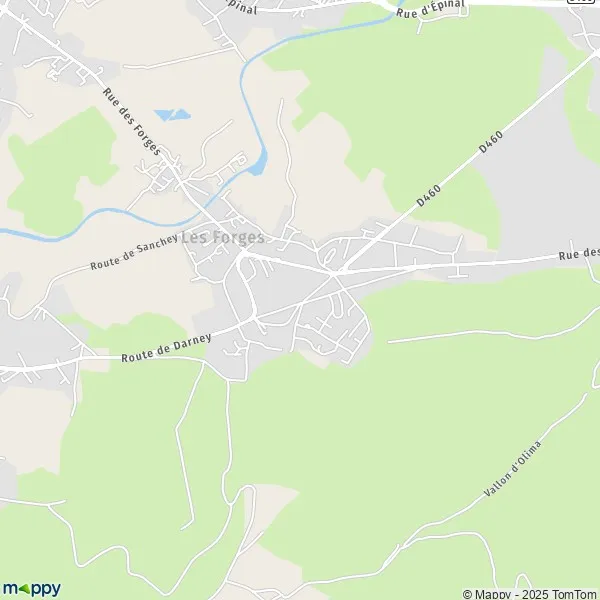 Map Les Forges: map of Les Forges (88390) and practical information