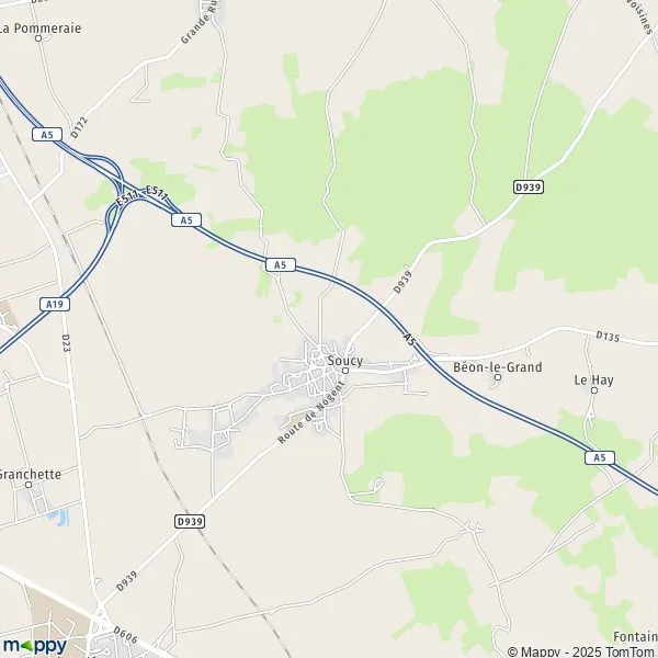 Map Soucy: map of Soucy (89100) and practical information