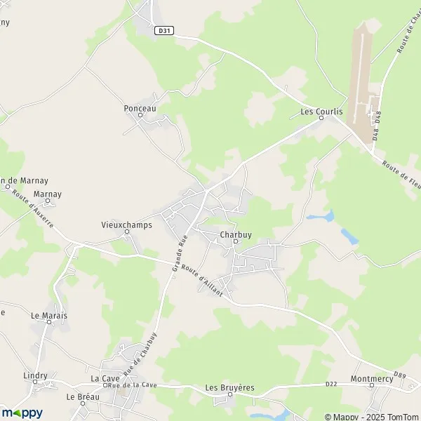 Map Charbuy: map of Charbuy (89113) and practical information