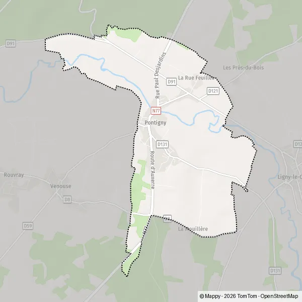 Map Pontigny: map of Pontigny (89230) and practical information