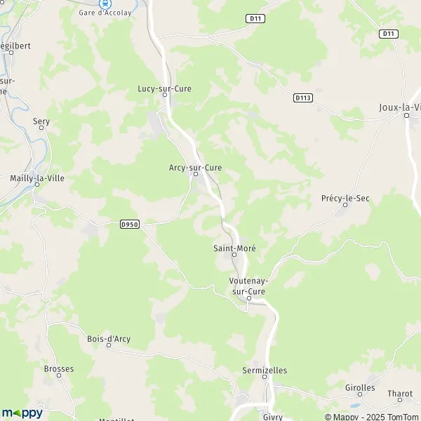 Map Arcy-sur-Cure: map of Arcy-sur-Cure (89270) and practical information