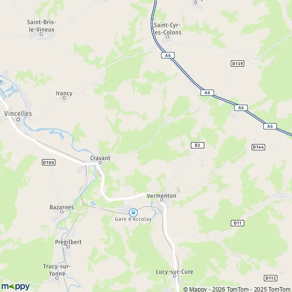 Map Cravant: map of Cravant, 89460 Deux-Rivières and practical information