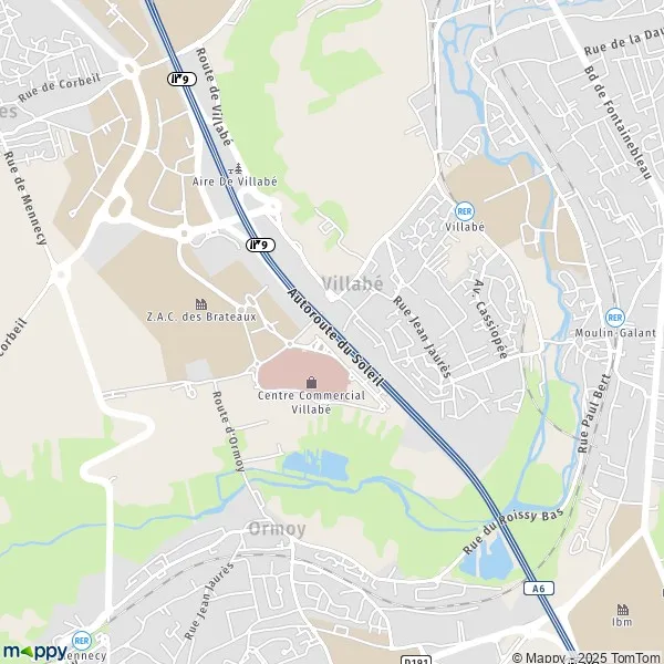 Map Villabé: map of Villabé (91100) and practical information