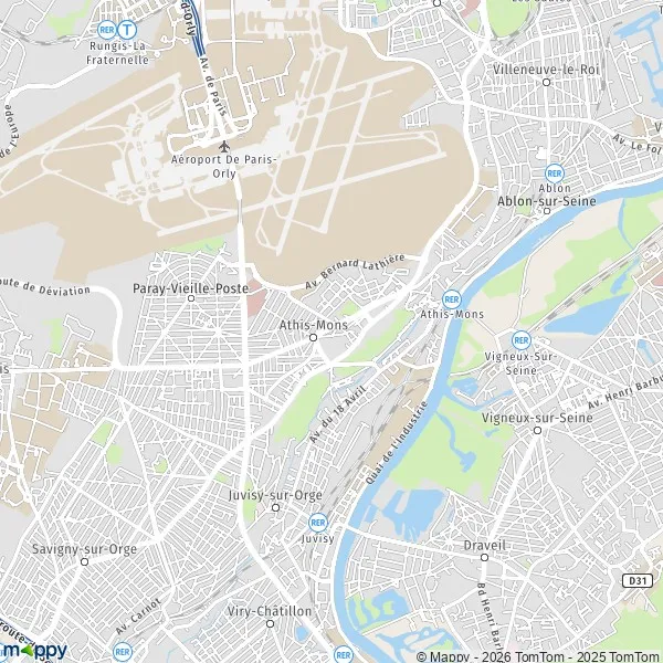Map Athis-Mons: map of Athis-Mons (91200) and practical information