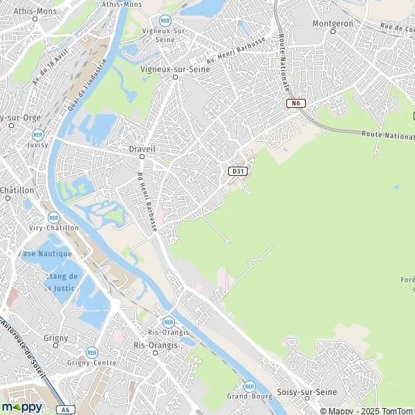 Map Draveil: map of Draveil (91210) and practical information