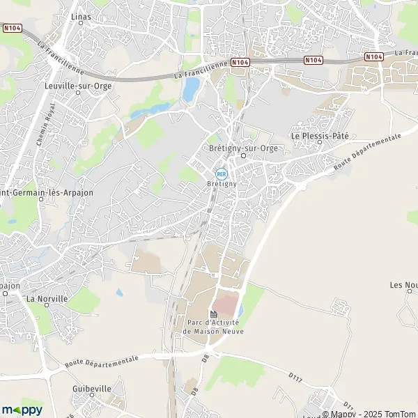 Map Brétigny-sur-Orge: map of Brétigny-sur-Orge (91220) and practical ...