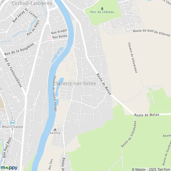 Map Saintry-sur-Seine: map of Saintry-sur-Seine (91250) and practical ...
