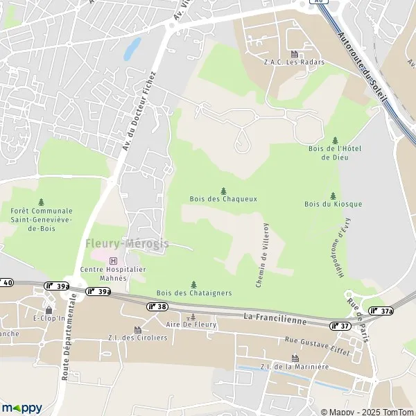 Map Fleury-Mérogis: map of Fleury-Mérogis (91700) and practical information