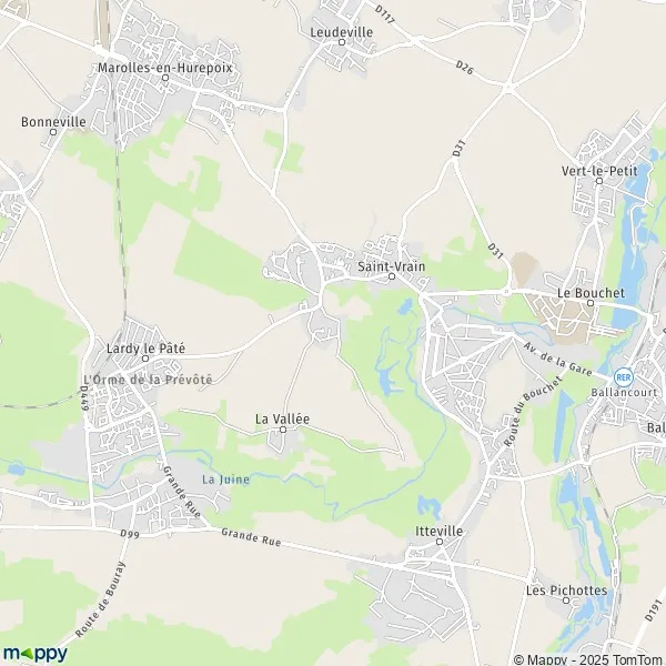 Map Saint-Vrain: map of Saint-Vrain (91770) and practical information