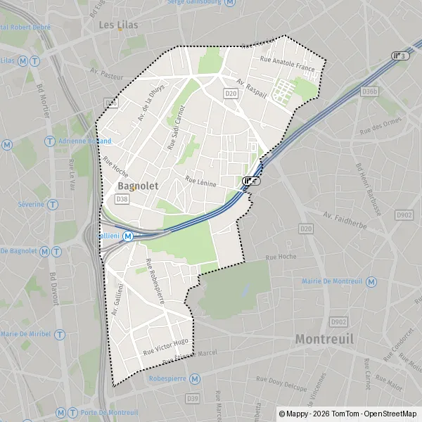 Map Bagnolet: map of Bagnolet (93170) and practical information