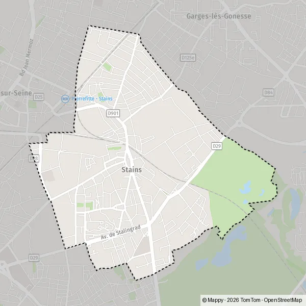 Map Stains: map of Stains (93240) and practical information
