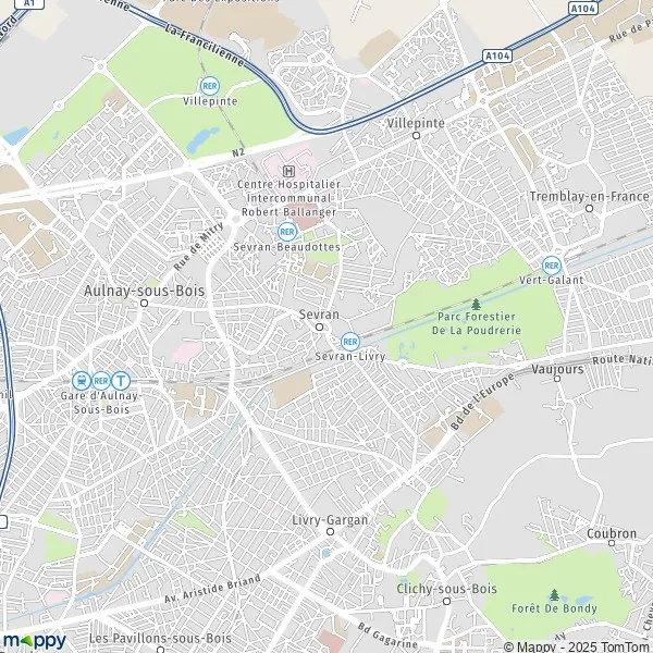 Map Sevran: map of Sevran (93270) and practical information