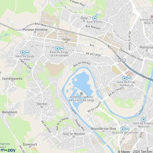 Map Cergy: map of Cergy (95000) and practical information