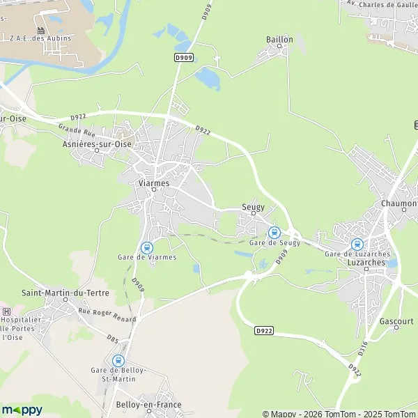 Map Viarmes: map of Viarmes (95270) and practical information