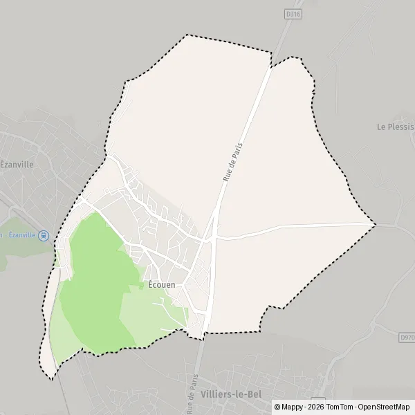 Map Écouen: map of Écouen (95440) and practical information