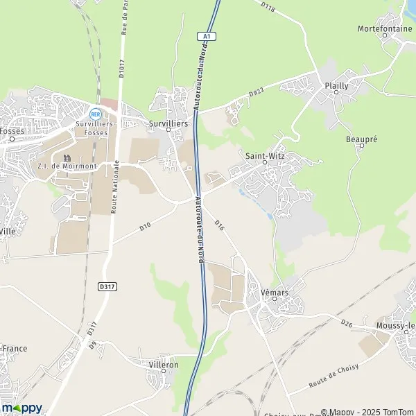 Map Saint-Witz: map of Saint-Witz (95470) and practical information